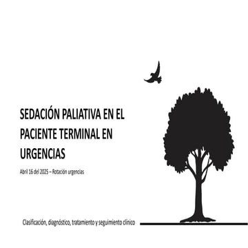 SEDACIÓN PALIATIVA EN EL PACIENTE TERMINAL EN URGENCIAS | PDF