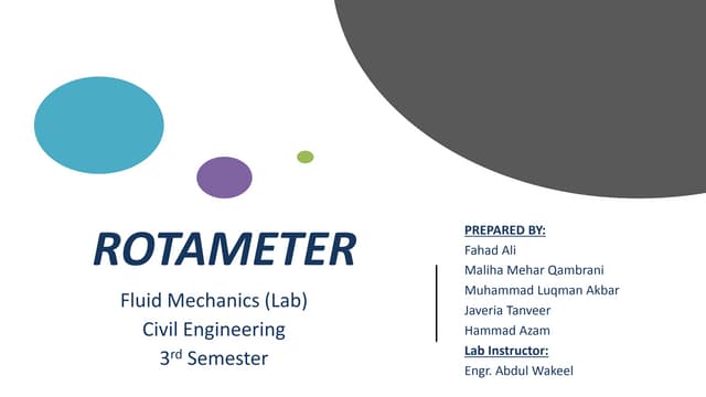ROTAMETER: ITS CONSTRUCTION AND WORKING | PDF