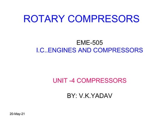 Reciprocating Compressor Ppt Powerpoint