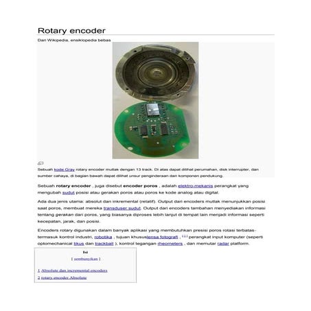 Rotary encoder | PDF