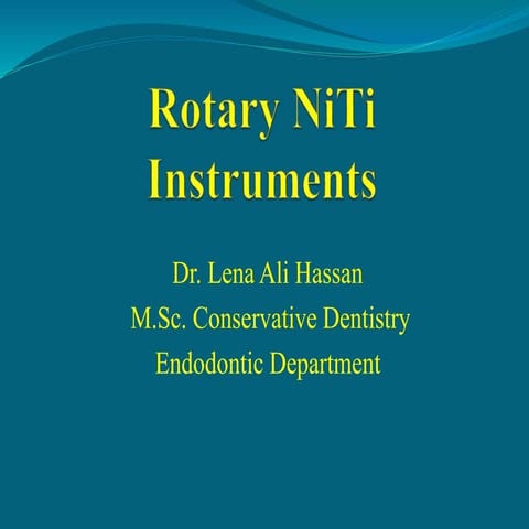 Rotary endodontic instuments basic and divices