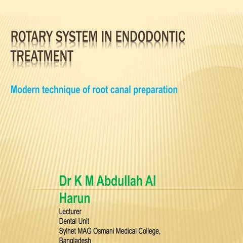 Rotary system in endodontic treatment | PPTX