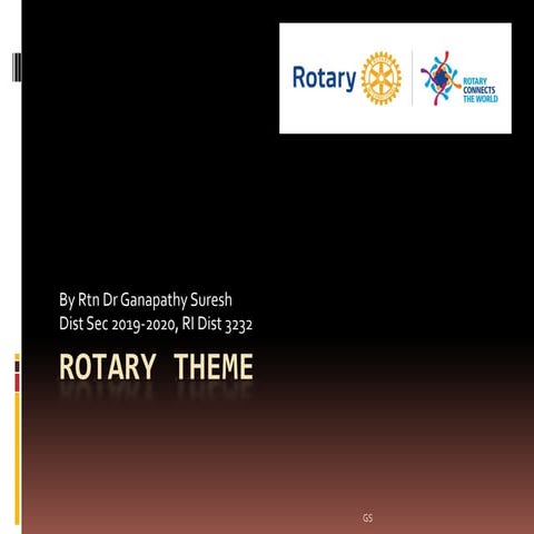 Rotary theme 2019-20 | PPT