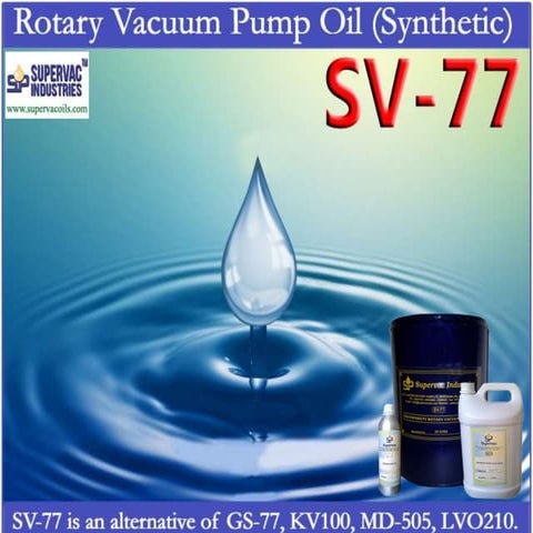Rotary vacuum pump oil sv 77 | PPTX
