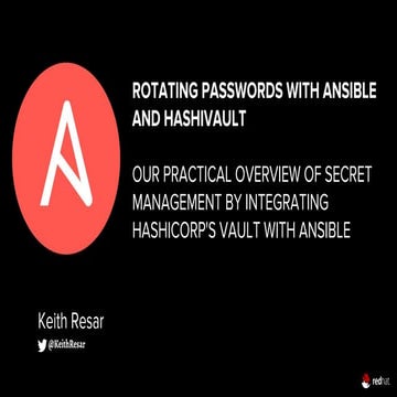Rotating Passwords With Ansible and HashiVault | PDF