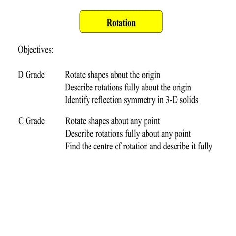 Geometric Transformation: Rotation | PPTX