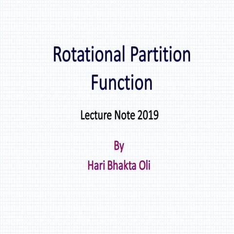 Rotational partition function | PDF