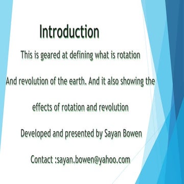 Rotation and revolution | PPTX