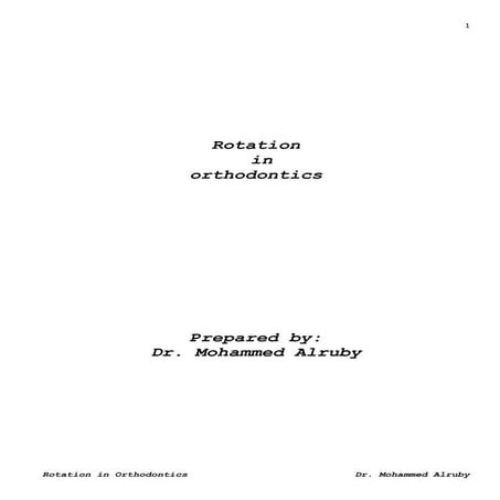 Rotation of teeth & its management | PPTX