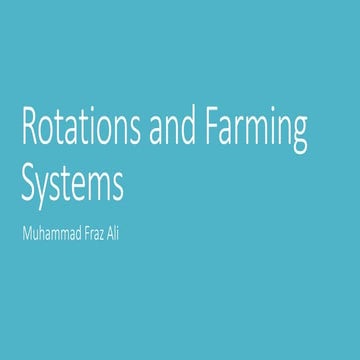 Rotations and farming systems | PPTX
