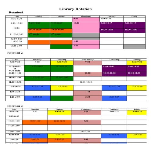 Rotation schedule.2013 14 | PDF