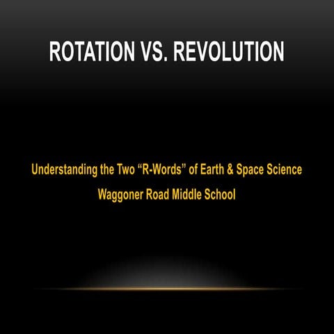 Rotation vs revolution | PPTX