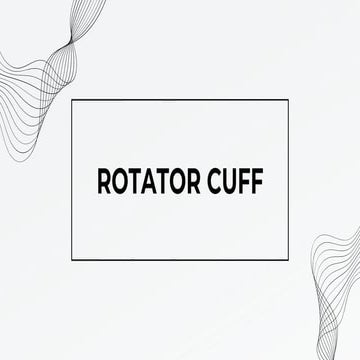 Rotator cuff muscles and their rehabilitation | PPT