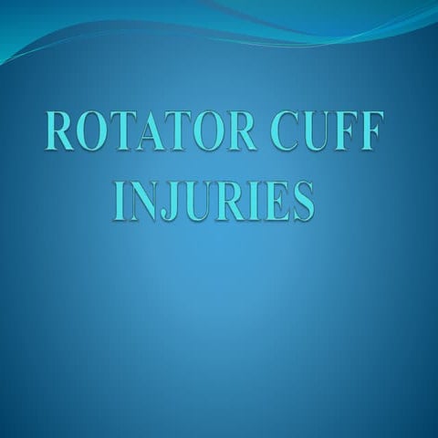 Rotator cuff injuries.pptx | Death, Injury, or Military Conflict | Sensitive Topics
