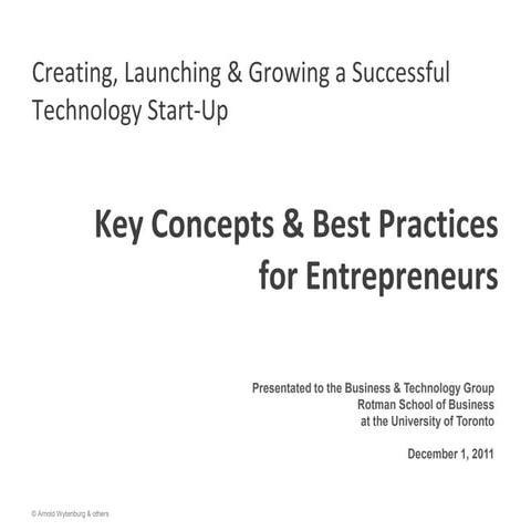 Key Concepts & Best Practices for Entrepreneurs | PPT