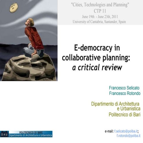 E-democracy in collaborative planning: a critical review | PPT