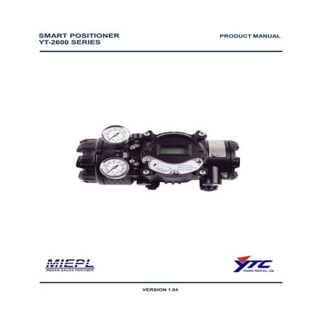 Rotork YTC YT-1000R Electro Pneumatic Positioner Product Manual | YTC ...