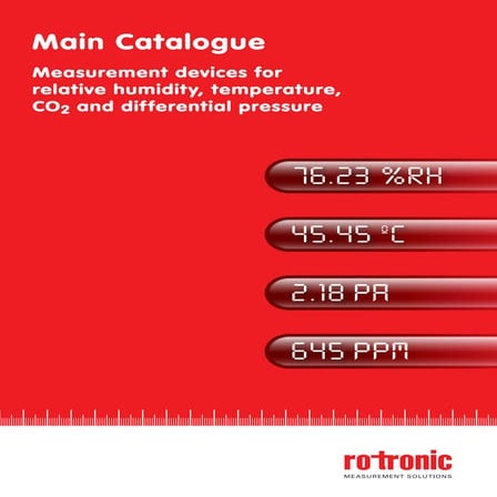 Rotronic Humidity & Temperature Sensors - Brochure Part 1 | PDF