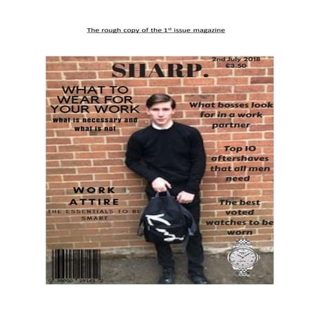 Rough copies of the magazine front cover | DOCX