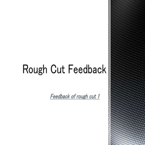 Rough cut feedback1 | PPTX