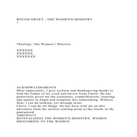 Women’s role in the church | PPTX