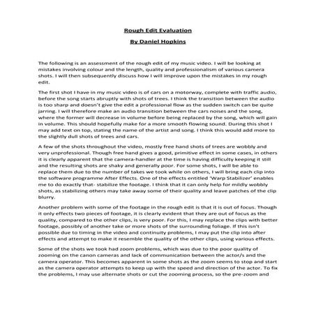 Rough edit evaluation | DOCX
