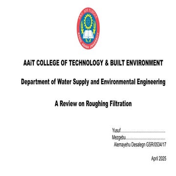 A Review of Roughing Filters for Water Treatment.pptx