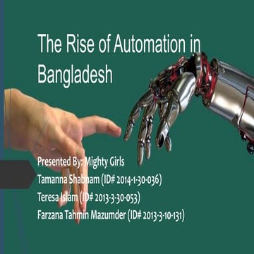 The Rise of automation in Bangladesh | PPT