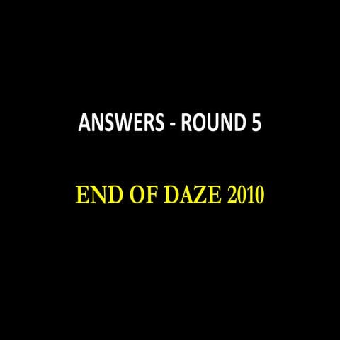 Round 5 Answers | PPT
