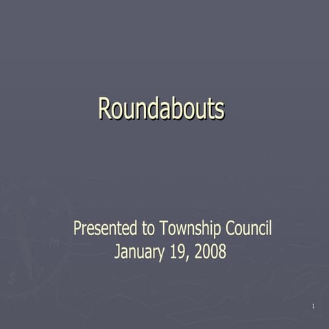 FHWA roundabout presentation | PPT