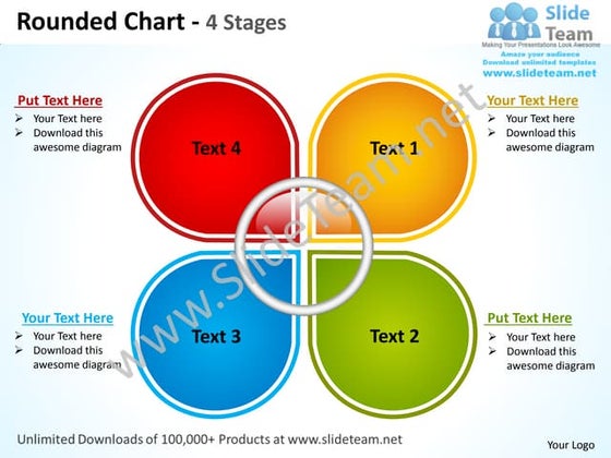 Arrows diverging actions flow diagram 4 stages processs and power point ...