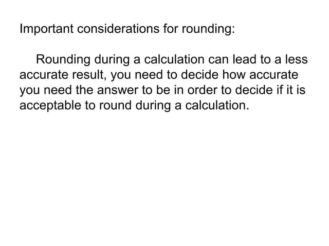 Rounding And Percent Error Ppt