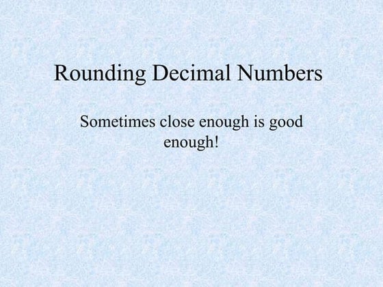 Rounding | PPT