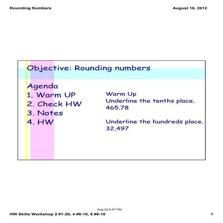 Rounding notes | PDF