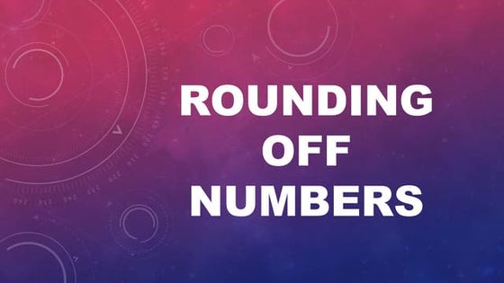 Rounding | PPT