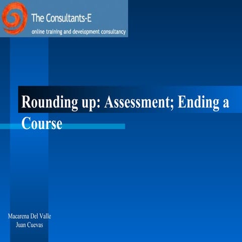 Rounding up assessment ending a course 2 | PPT