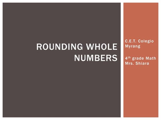 Rounding Decimal Numbers | PPTX