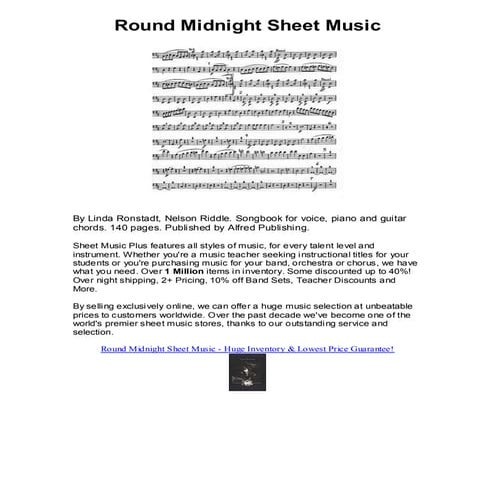 Round midnight sheet music | PDF