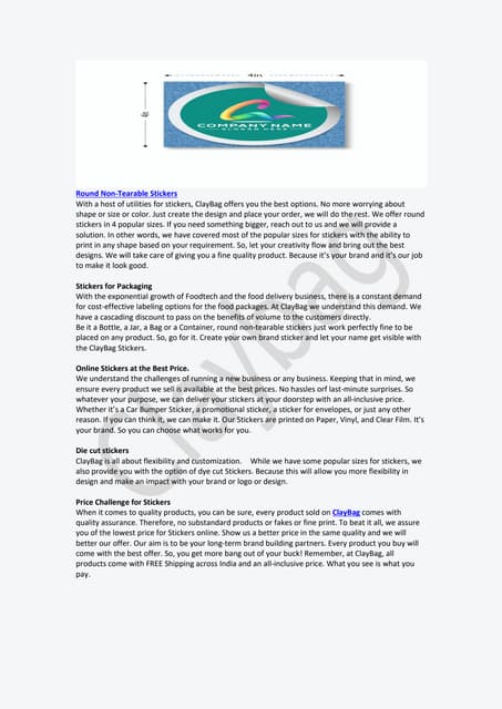 Custom stickers | PPTX