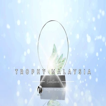 Round Rainbow Leaf Crystal Trophies at Trophy-World Malaysia | Custom ...