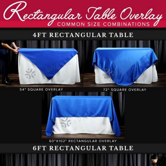 CV Linens Rectangular Table Overlay | PDF