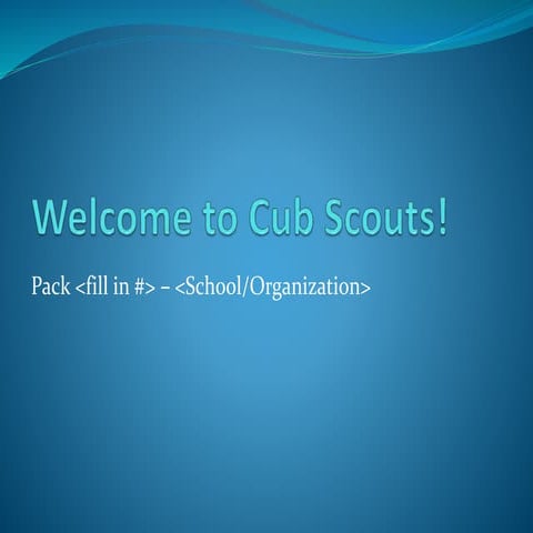 Cub Scout Roundup 2014 presentation template | PPTX