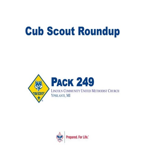 Roundup presentation for Cub Scout Roundtable | PPTX