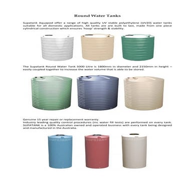Round water tanks | PDF