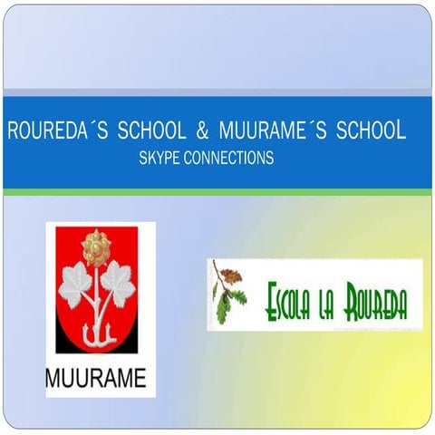 Roureda´s school & muurame´s school skype connections | PPT