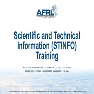 Roush stinfo training nov15_2019rev | PPTX