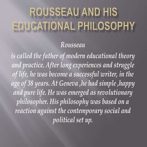 Rousseau 333 | PPTX | Education