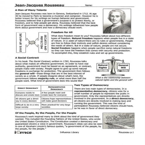 Rousseau reading | PDF