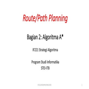 Route-Planning other sesion for Universal | PPT