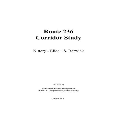 Route 236 Corridor Study | PDF